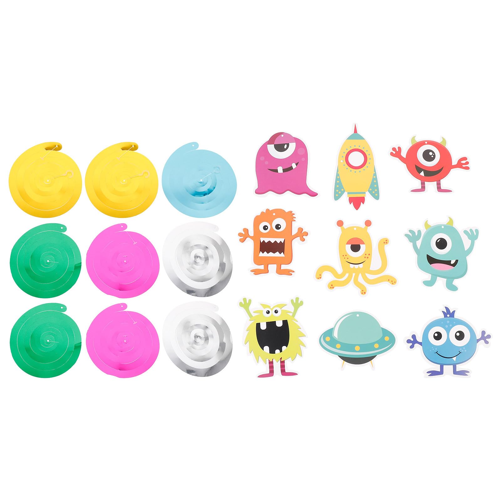 Halloween Party Hanging Swirl Monster Streamers 18pcs Halloween Hanging ...