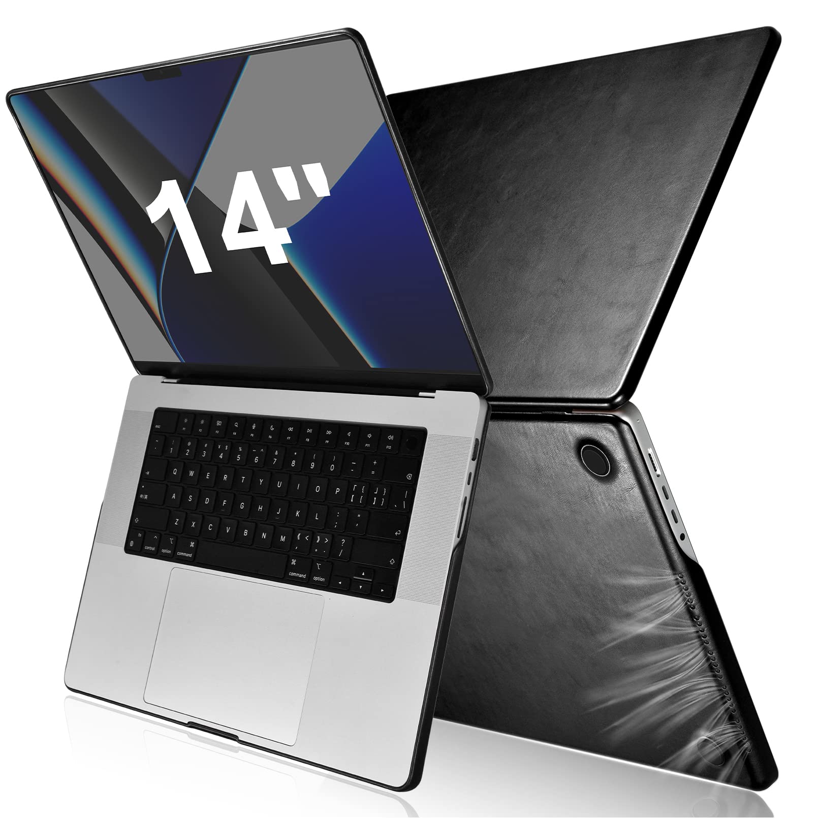 ICARERFAMILY Leather Case for MacBook Pro 14 2021 A2442 / 2023 A2779 ...